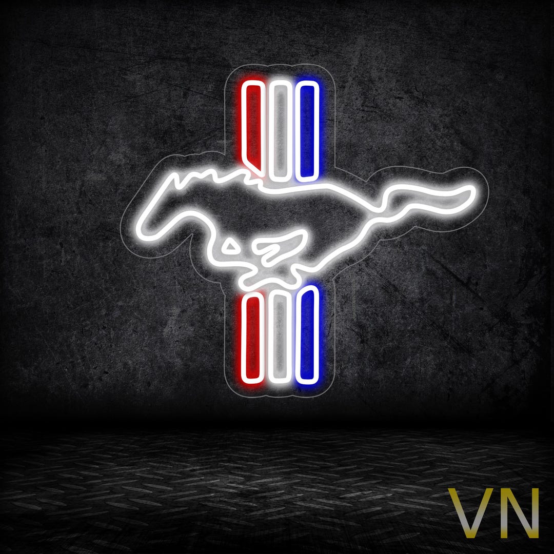 Car Logo Sign Neon Sign / Led Neonsign / Mustang Neon Sign / Neon Sign ...