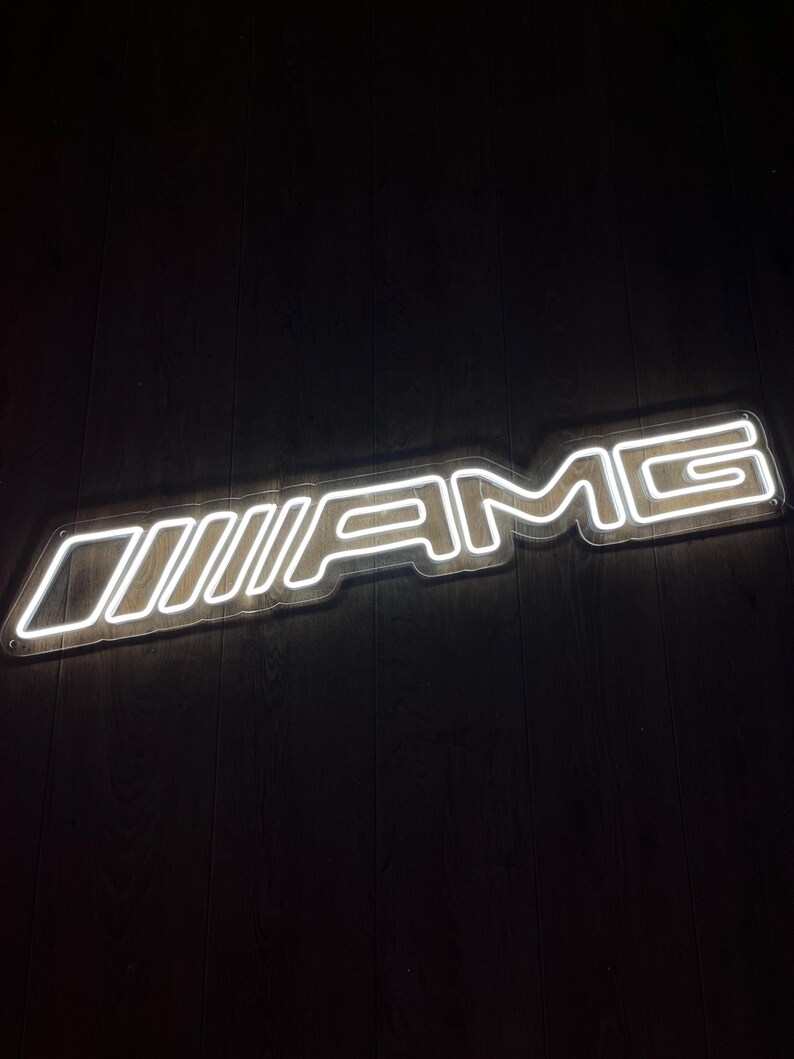 Amg Car Neon Sign / Neon Sign / Logo Neon Sign / Neon Sign Bedroom ...