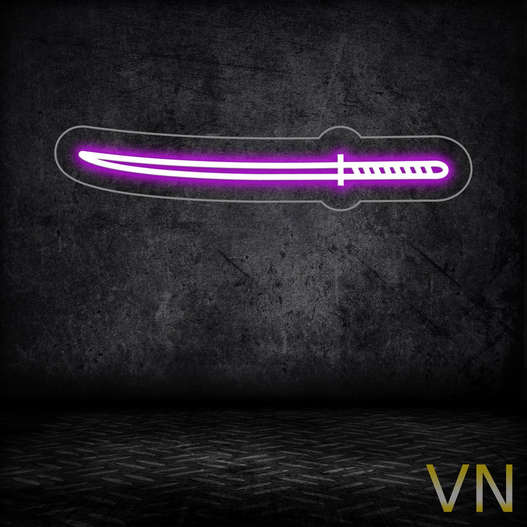 Katana Neon Sign, Samurai Sword Led Neon Light, Saber Wall Light Decor ...