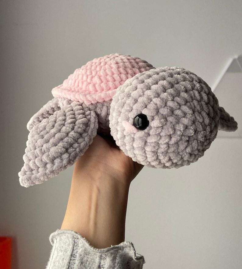 Big Turtle Amigurumi Pattern PDF No-sew Crochet Plushie Ocean Animal ...