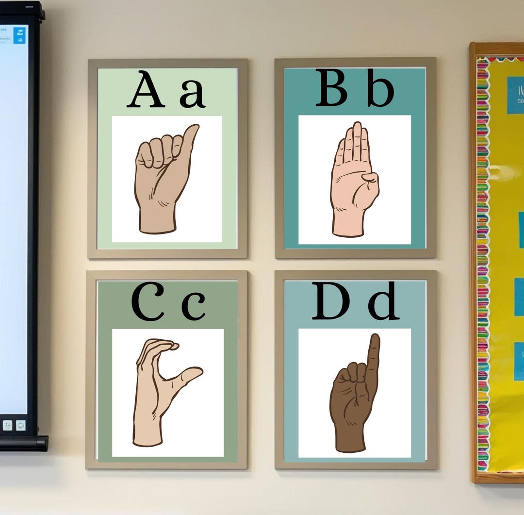 ASL Classroom Posters - Etsy