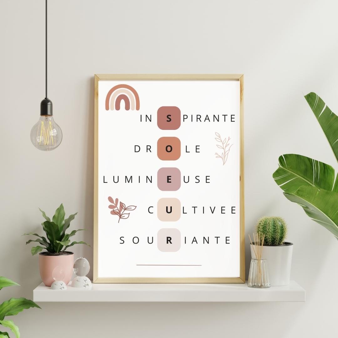Boho Sister Poster - Twin Gift - Family Keepsake. - Etsy