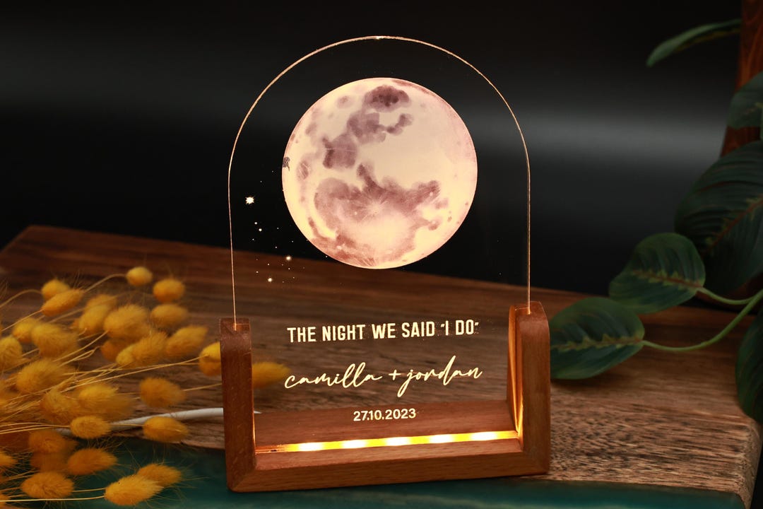 Custom Moon Phase Gift Personalized Night Sky by Date, Custom Moon Map ...