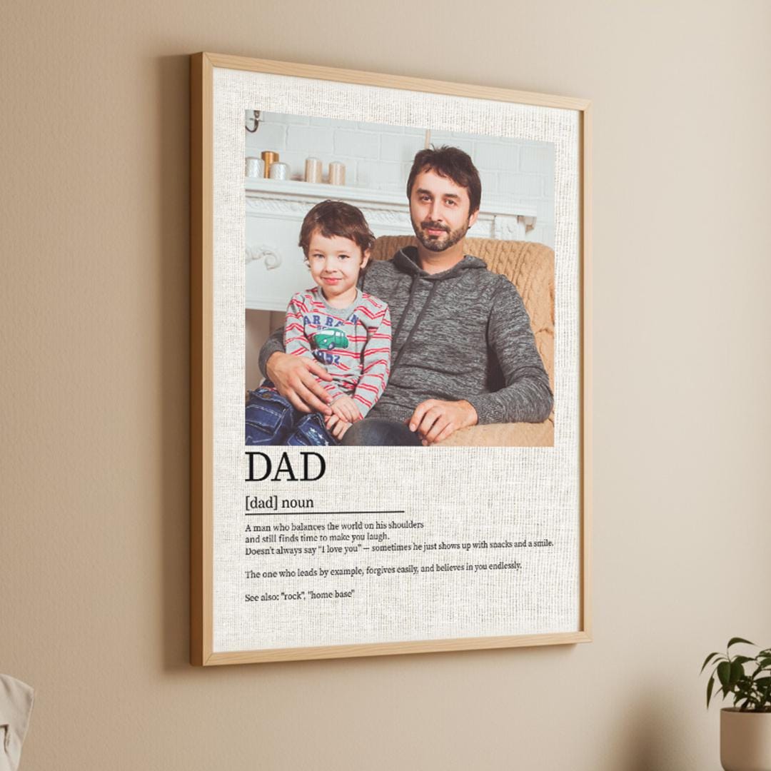 Custom Dad Framed Print for Fathers Day Gift – Personalized Dad Gift ...