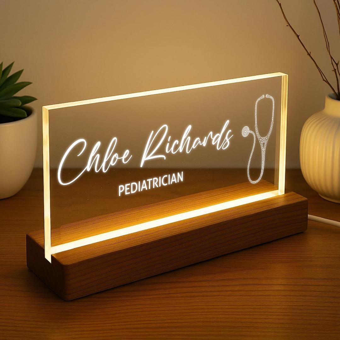 Custom Desk Name Plate for Pediatricians, Personalized Pediatrician ...