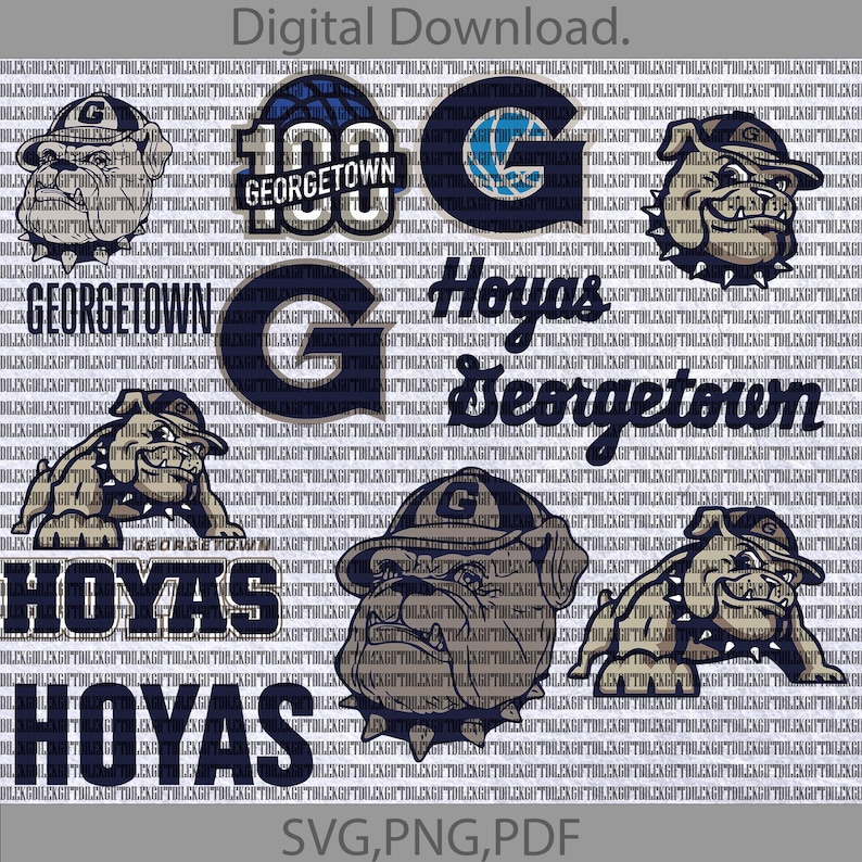 Georgetown University SVG, Athletics, Hoyas SVG, College, Football ...
