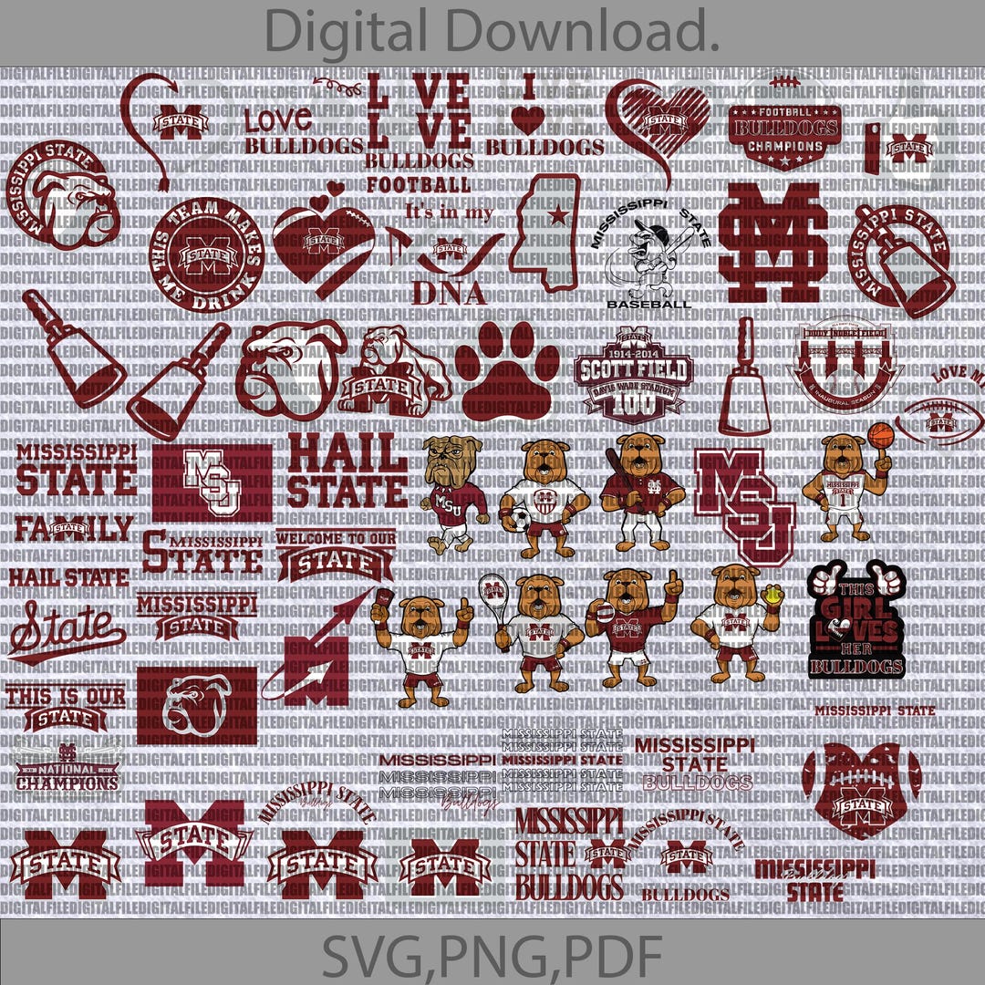 Mississippi State College SVG, Bulldogs SVG, University, College ...
