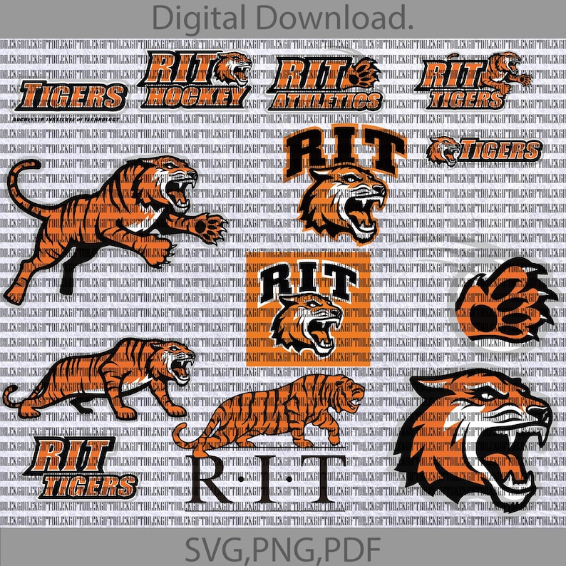 RIT College SVG, University, Tigers SVG, Athletics, Hockey, Football ...