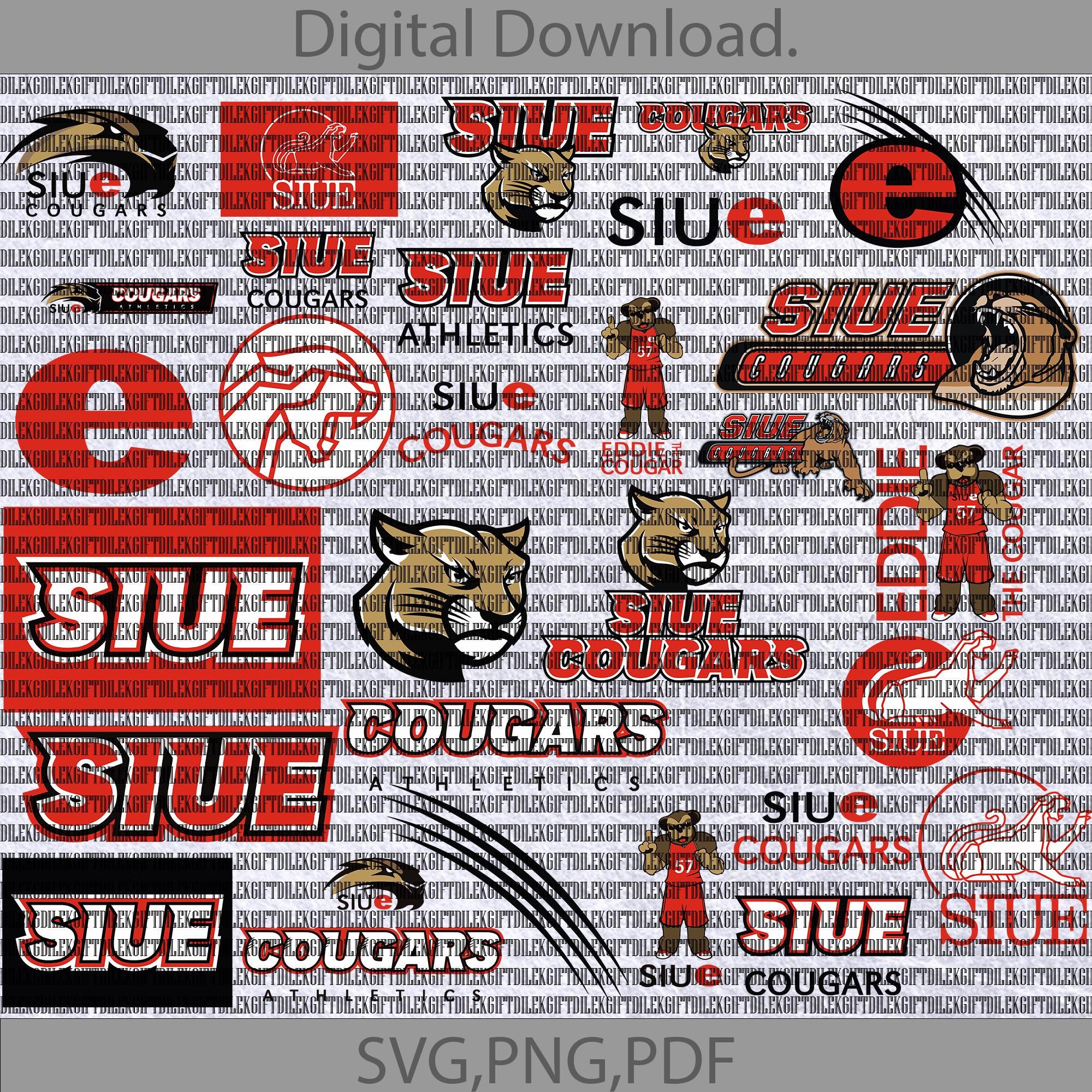 Siu Salukis SIUE Cougars Felt Pennant - 12x30" Officially Licensed ...