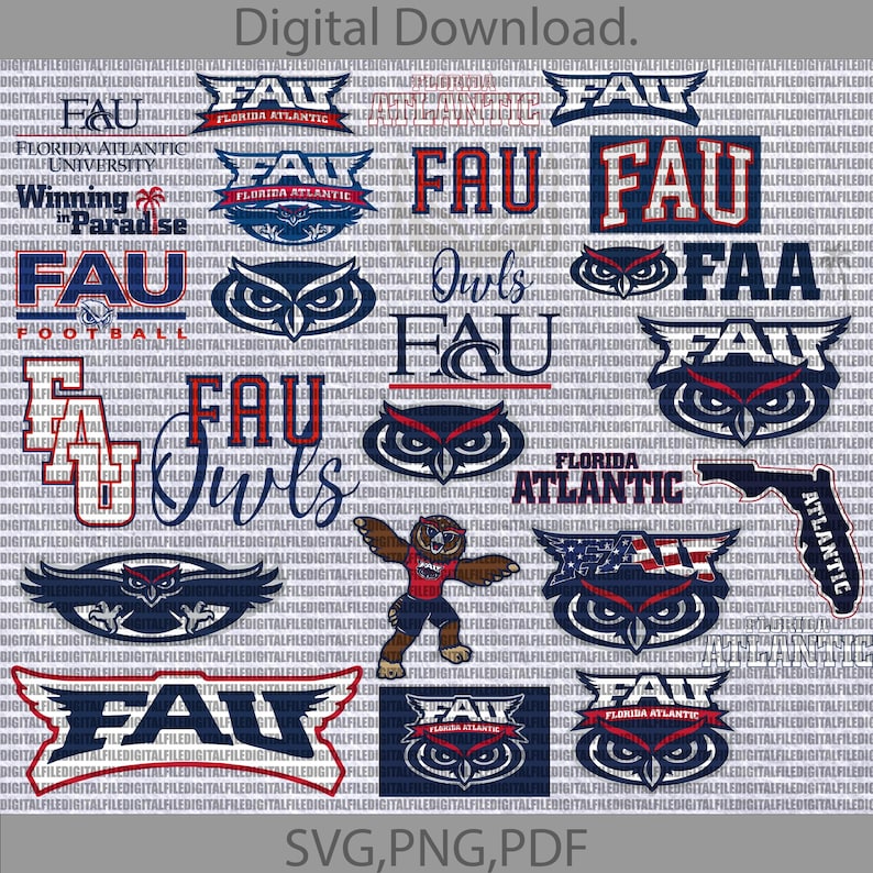 Florida Atlantic University SVG Bundle, College, Athletics, Owls SVG ...