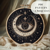 Celestial Embroidery Pattern BUNDLE! Stars and Moon Embroidery Patterns ...