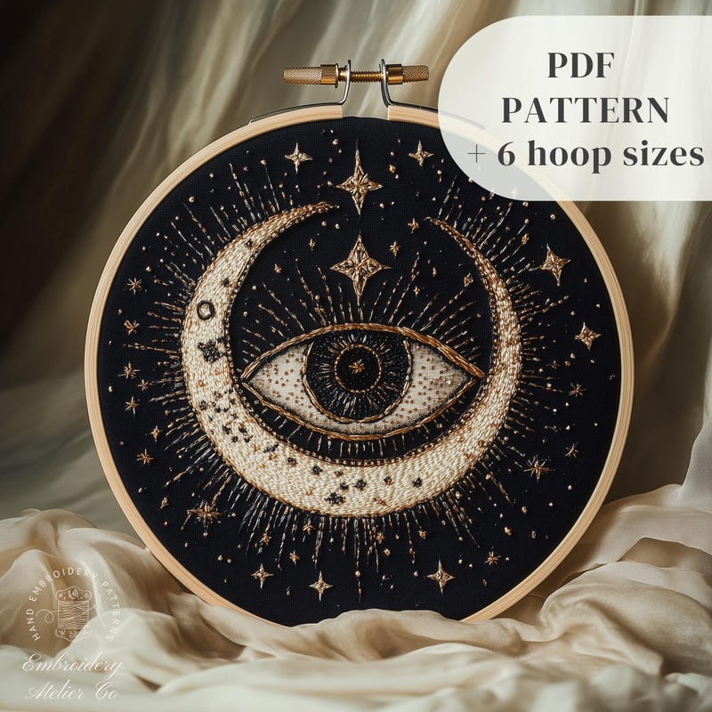 Hand Celestial Embroidery - Etsy