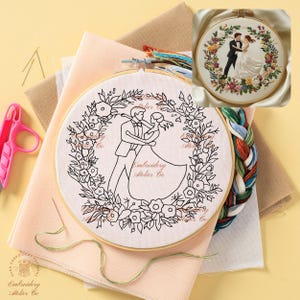 Wedding Dance Embroidery Design, Bride and Groom Embroidery PDF Pattern ...