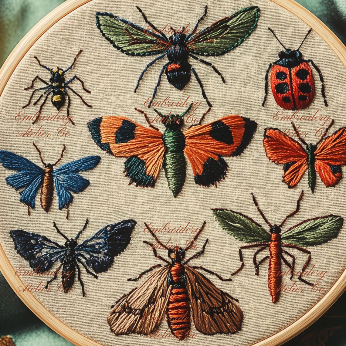 Insects Hand Embroidery Pattern, Gothic Embroidery Design, Witchy DIY ...