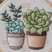 Succulent Plants Hand Embroidery Pattern, Easy Beginners Embroidery ...
