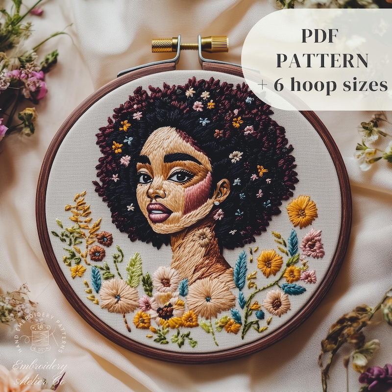 Black Girl Embroidery - Etsy