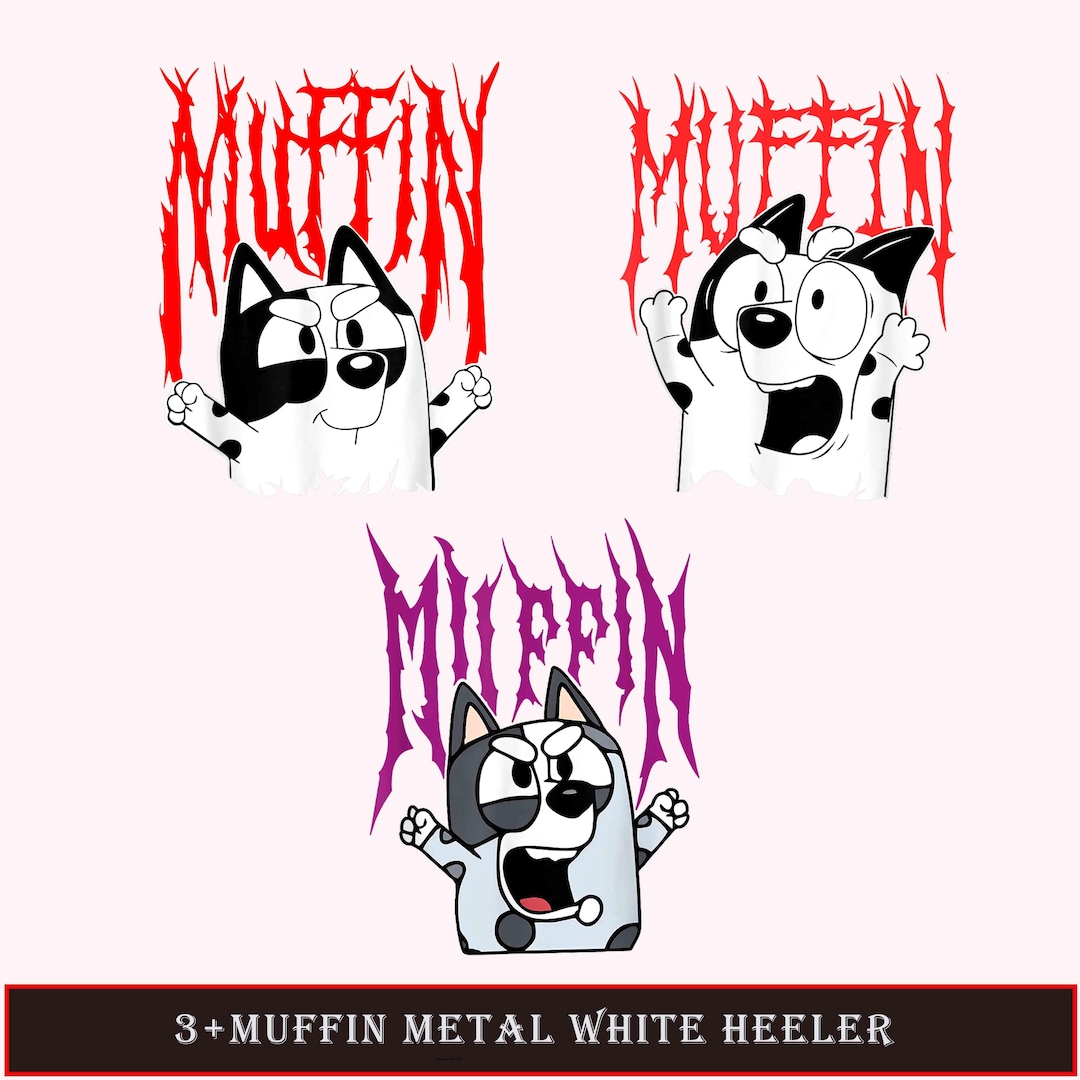 Limited Muffin Metal Bluey Unisex Png, Vintage Muffin Metal Bluey Png ...