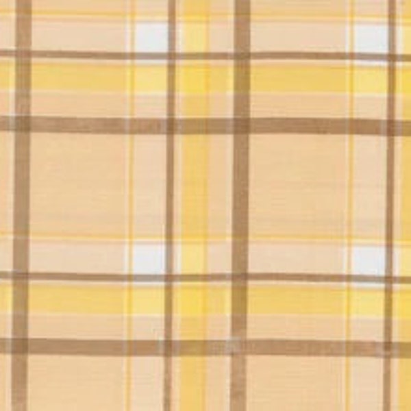 Yellow Plaid Fabric - Etsy