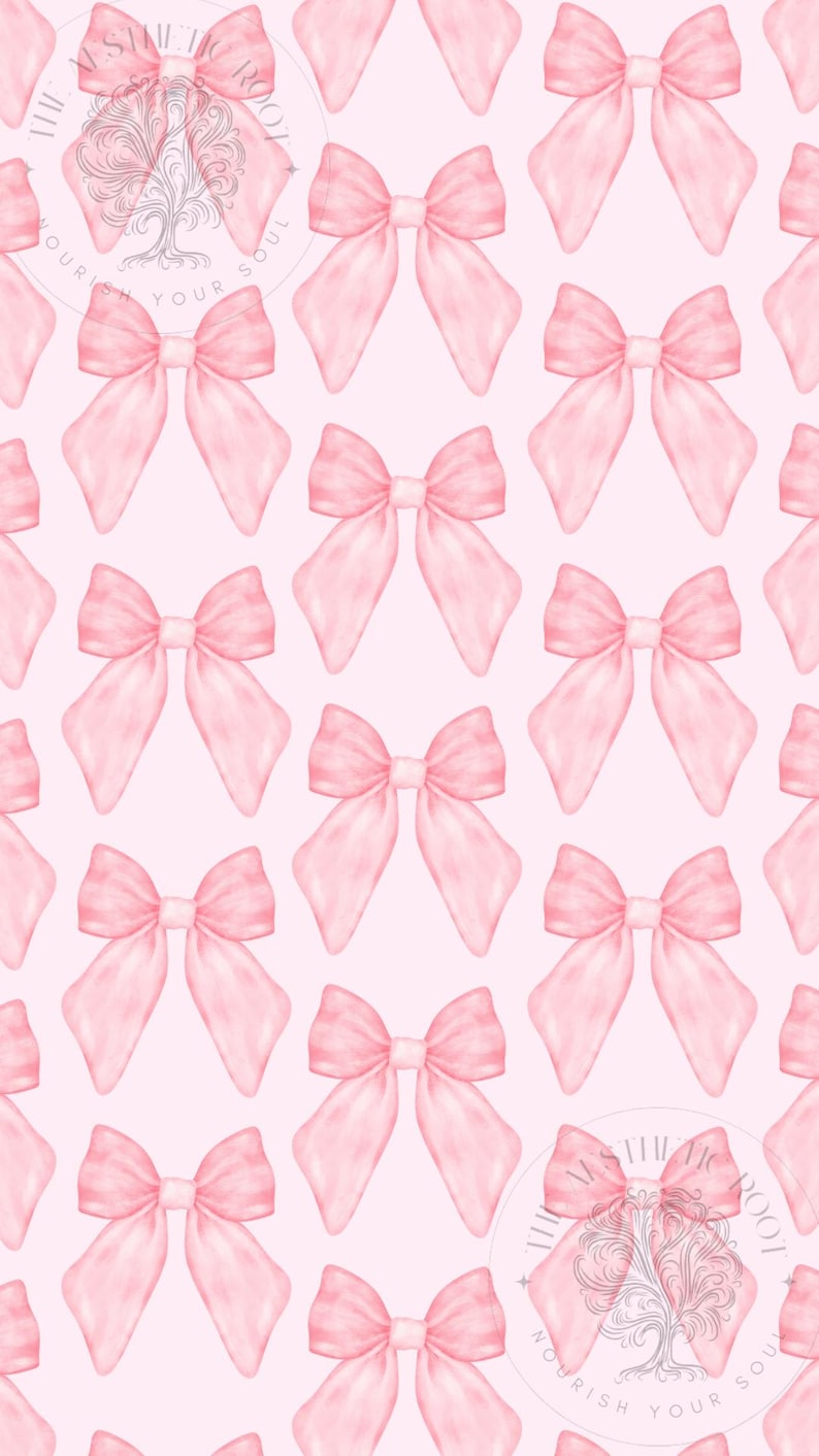 Elegant Bow Phone Wallpapers – Set of 5 Minimalist Designs - Etsy