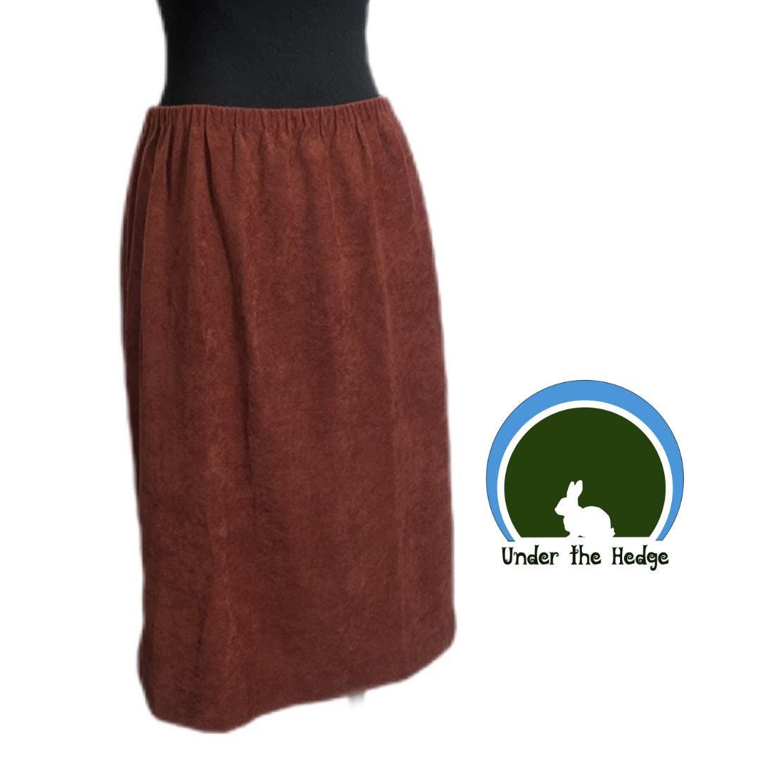Vtg 70s Brick Rust Lightweight Velour Skirt Fits Size 8 C1 Bohemian ...