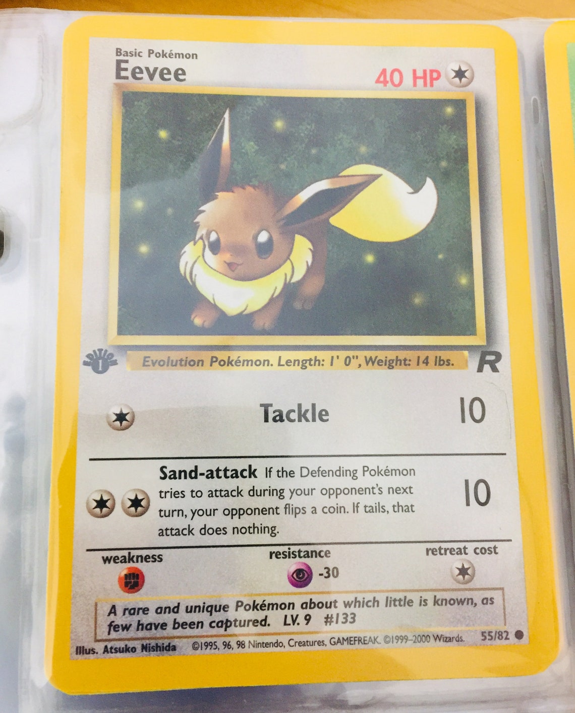 Vintage 1st Edition Pokemon EEVEE Card 55/82 MINT Team | Etsy