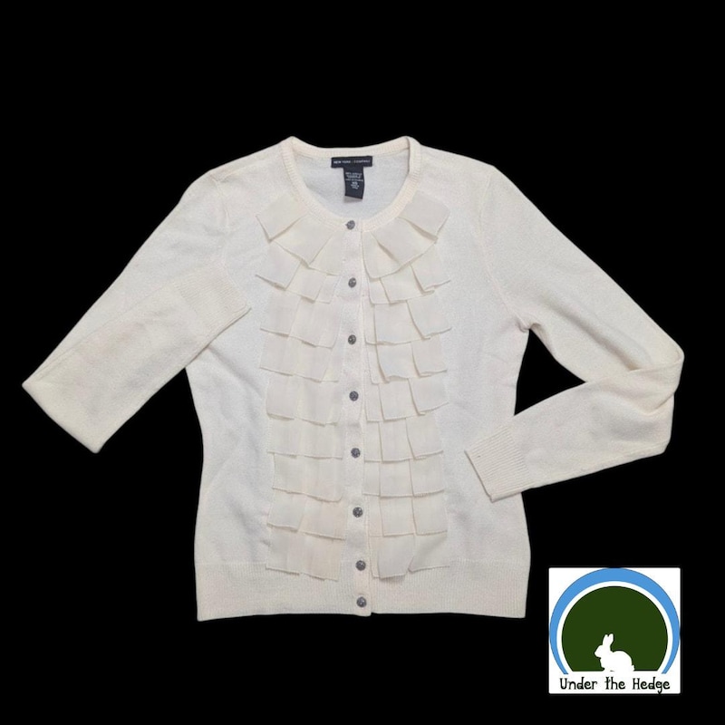 Ruffle Cardigan Y2k - Etsy