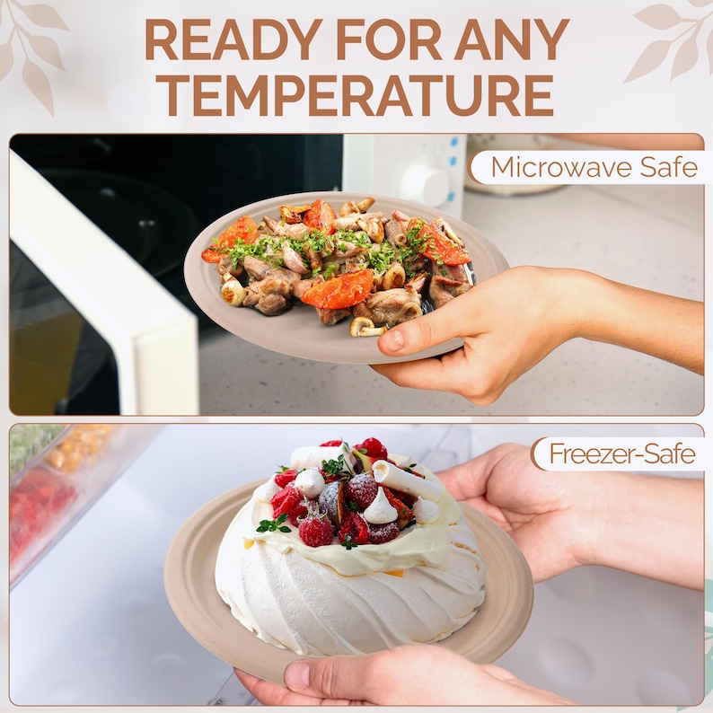 Heavy Duty Paper Plates - Eco-friendly Pfas-free Compostable Plates, 10 ...
