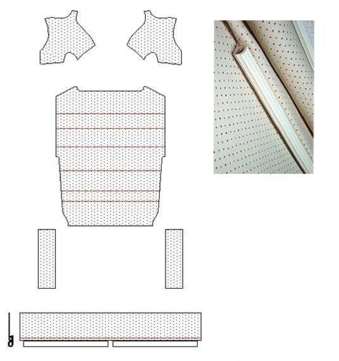 For VW Beetle 1200 Perforated Headliner Cream Perfect Fitment - Etsy