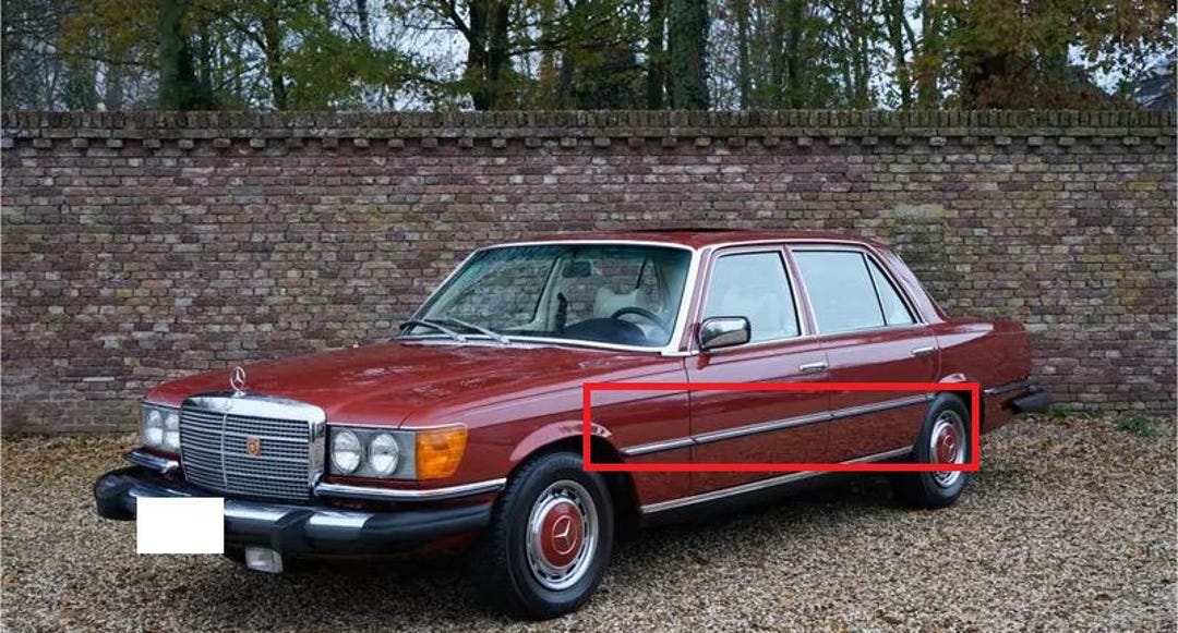 For Mercedes W116 Long Wheelbase 280SEL 350SEL 450SEL Side Moulding ...