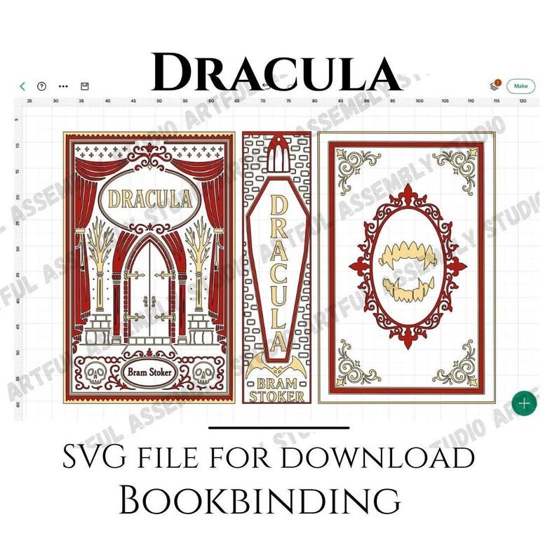 Dracula Inspired Book Cover Art- Svg and Png Digital Download ...