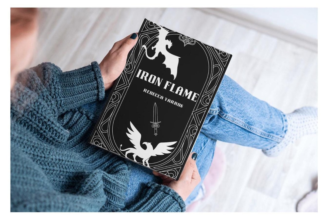 Book Binding Craft Digital Cover Art Fourth Wing, Iron Flame, Onyx ...