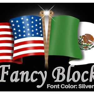 One USA & Mexican Unity Flags Vinyl Rectangle Decal Bumper Sticker ...
