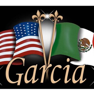 One USA & Mexican Unity Flags Vinyl Rectangle Decal Bumper Sticker 4" X ...