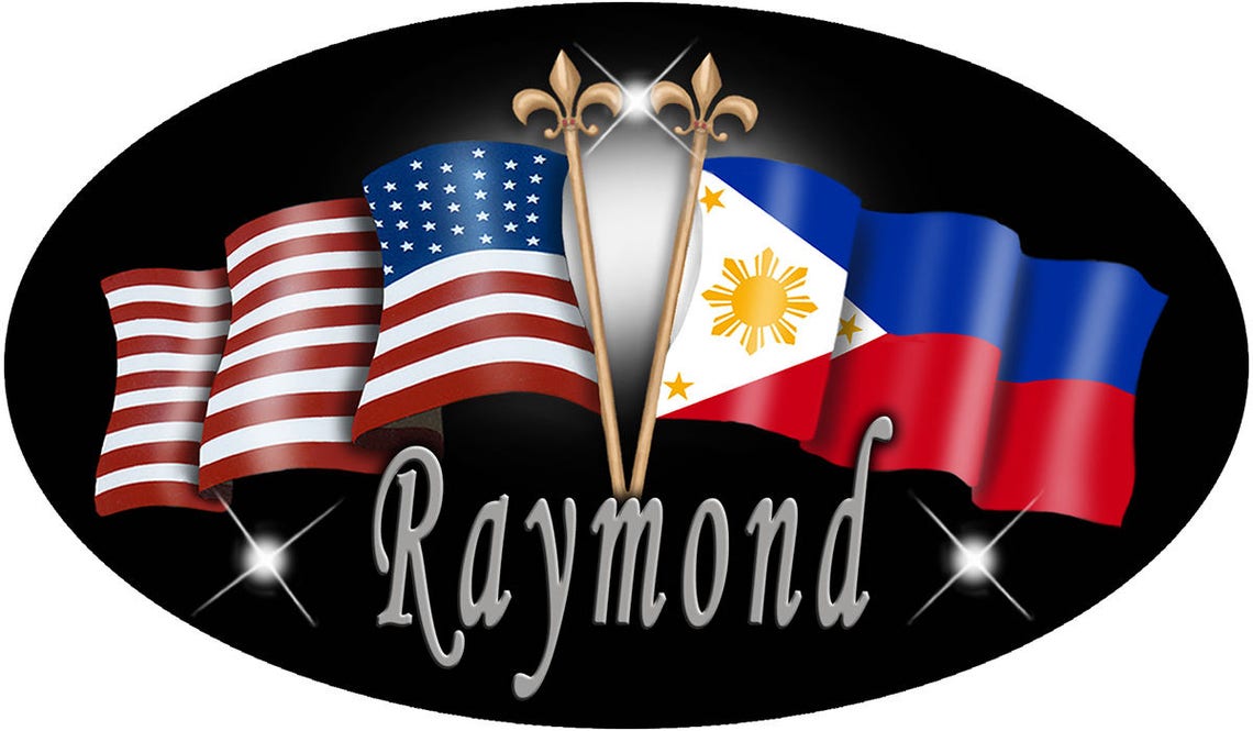 One USA & Philippine Unity Flags Vinyl Rectangle Decal Bumper - Etsy