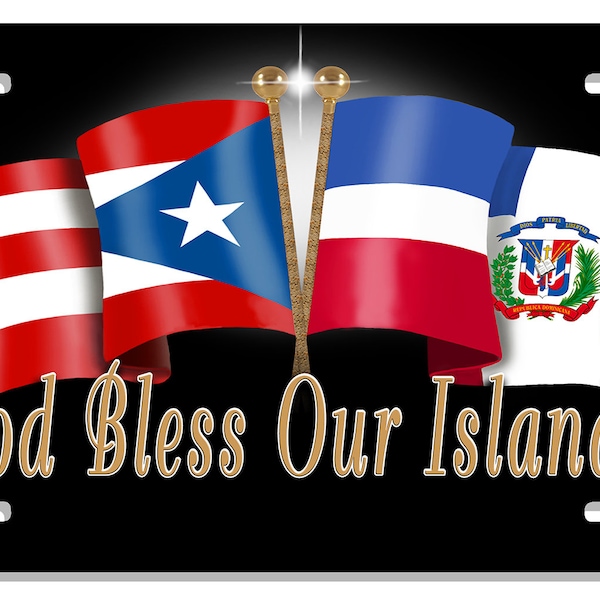 Half Dominican Half Puerto Rican Flag - Etsy