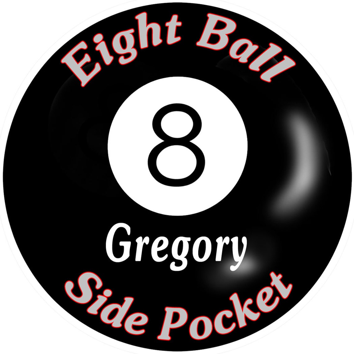 2 Billiard Pool Decals Bumper Stickers 4" Personalize Gifts Girls ...