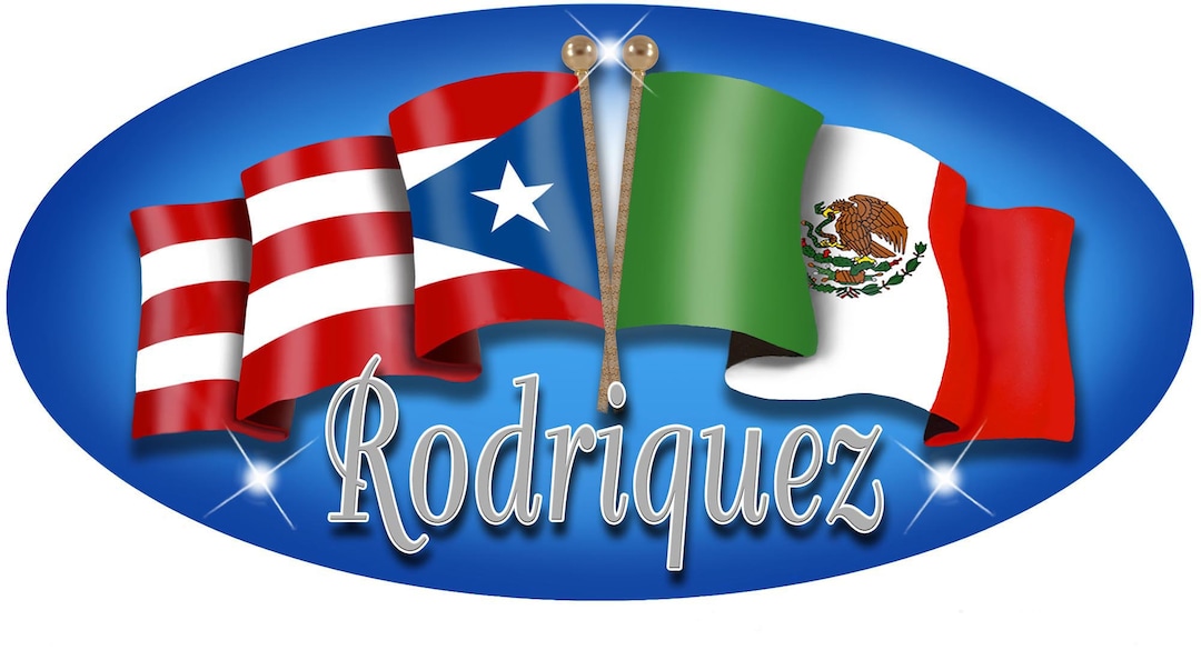 Mexican Unity Flags Vinyl Decal Sticker Puerto Rico Latino Oval Small ...