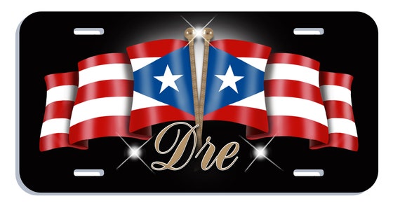 Puerto Rico Unity Flags Auto License Plate Personalize Gifts - Etsy