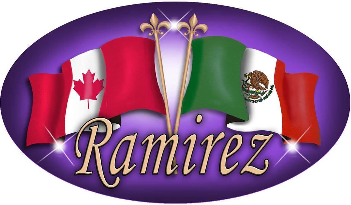 One Canadian Mexican Unity Flags Vinyl Oval Decal Bumper - Etsy