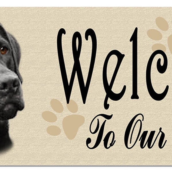 Black Lab Welcome Sign - Etsy
