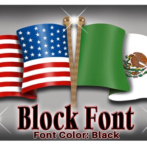 One USA & Mexican Unity Flags Vinyl Rectangle Decal Bumper Sticker ...