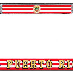 Puerto Rico Flag and Coat of Arms License Plate Frame Personalize Gifts ...