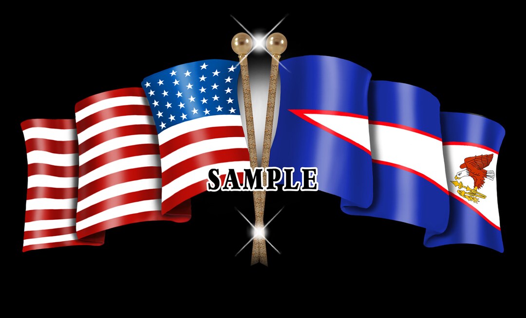 American Samoa USA Unity Flags Vinyl Decal Sticker for Jr. Football ...
