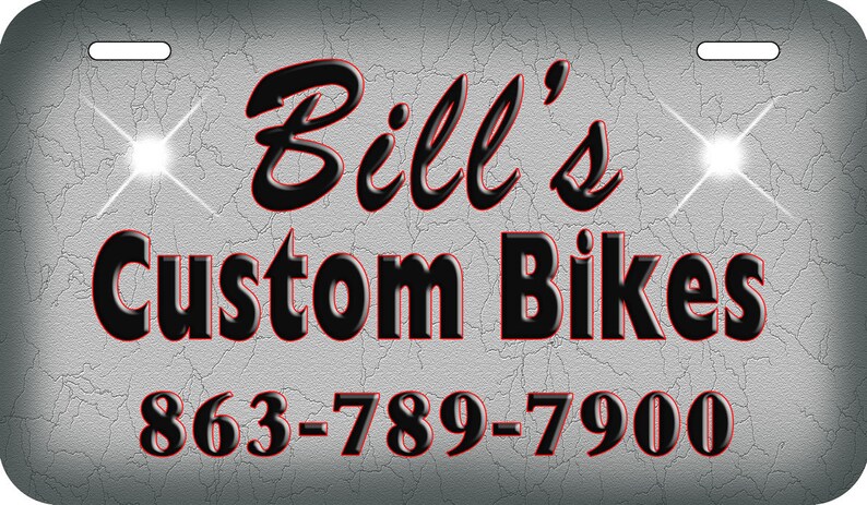 Custom Design Motorcycle Size License Plate Any Text-name in - Etsy