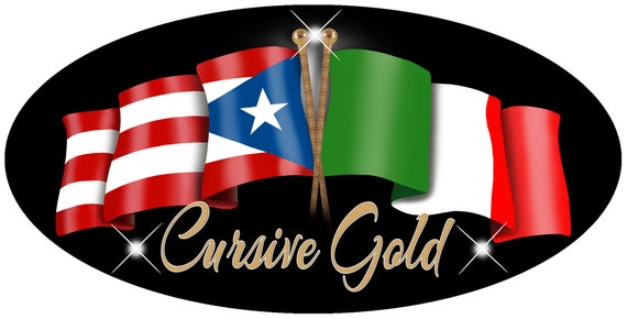 Italian Puerto Rico Unity Flags Vinyl Oval Decal Bumper - Etsy