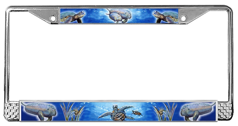Manatees Sea Turtles and Clams Auto License Plate Frame - Etsy