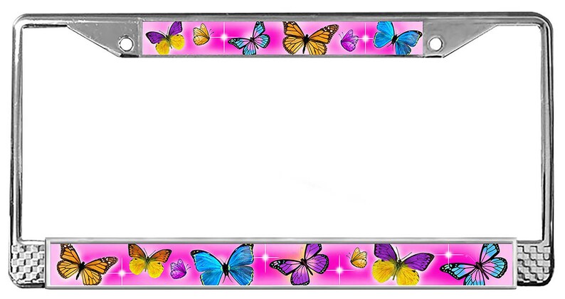 Butterflies License Plate Frame Gifts Girls Ladies Plate - Etsy