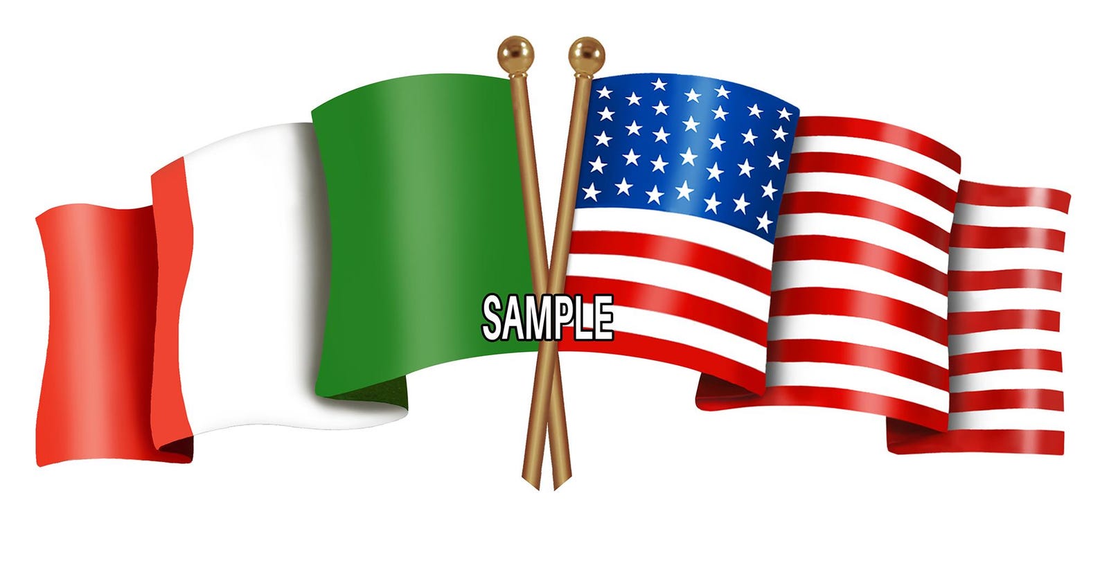 Italian American Unity Flags Digital Download Italy USA Latino PNG High ...