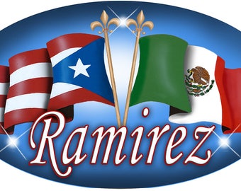 One Puerto Rico Unity Flags Vinyl Decal Bumper Sticker | Etsy