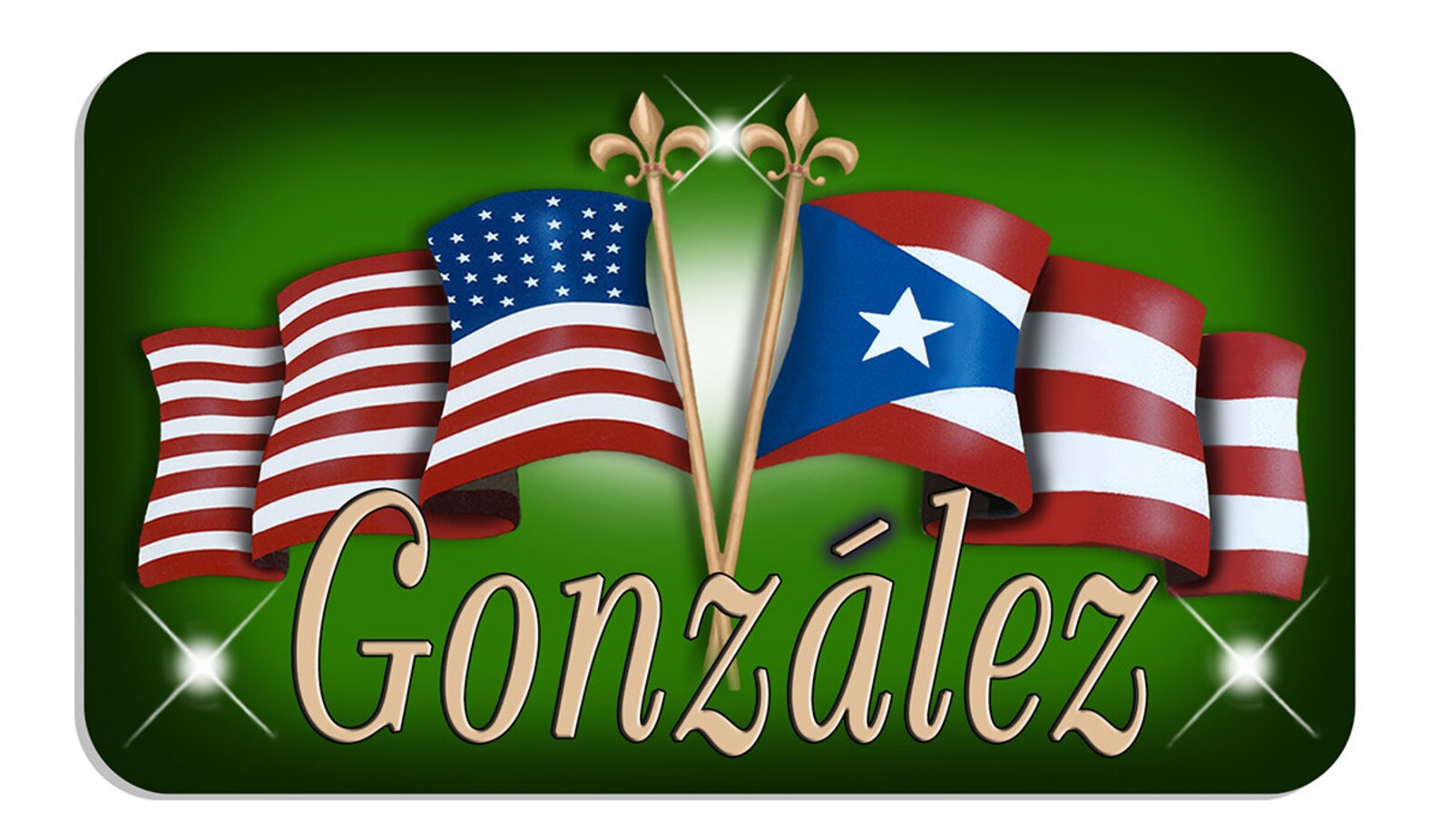 Puerto Rican Chilean Unity Flags Vinyl Rectangle Decal Bumper | Etsy